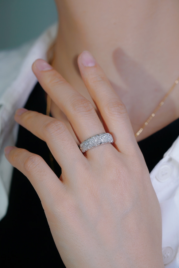 天然ダイヤモンドリング0.8ct k18 指輪・リング パール大好き(購入前にコメントください) 通販｜Creema(クリーマ) 16997390