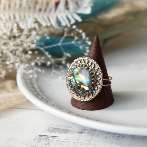 《Paris Vintage Button》Avalon Shell 14kgf Ring フリーサイズ 指輪・リング Faire〖ﾌｪｰﾙ ...