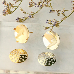 【2個】【14mm】14kgp ピアスシャワー シャワー台 ビーズ刺繍 アクセサリーパーツ ハンドメイド 金具・チェーン Little Beans 通販｜Creema(クリーマ)