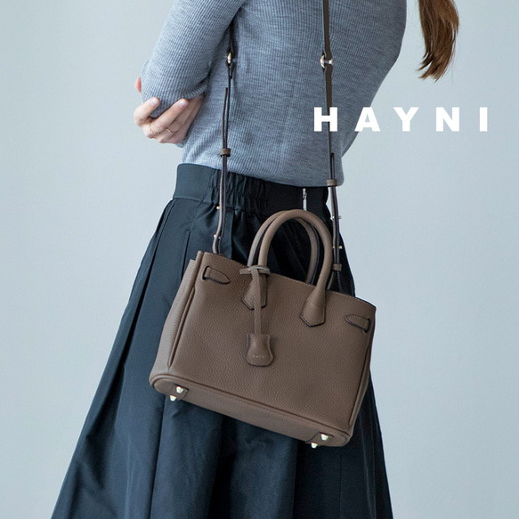 2Way 本革 きれいめ トートバッグ ショルダー取り外し可 オトナバッグ 通勤 トープ[lenne-2d-tp] トートバッグ HAYNI 通販｜Creema(クリーマ) 17028358