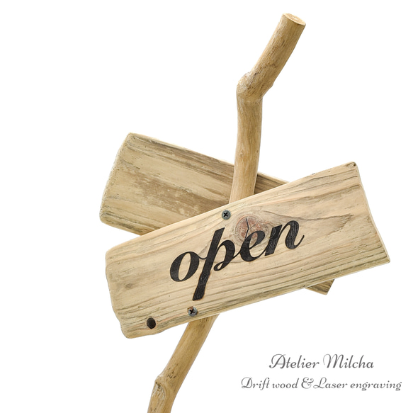 流木看板（open/close） その他インテリア雑貨 atelier milcha 通販 17034231｜Creema(クリーマ)