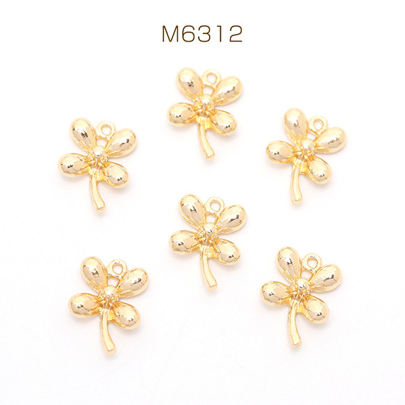 M6312 18個 メタルチャーム フラワー ゴールド 11×15mm 3X（6ヶ） チャーム beads&parts【プロフ必読】 通販 ...
