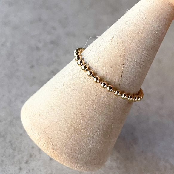 14kgf製 ボールチェーンのリング 指輪・リング hoaka 通販｜Creema(クリーマ) 17040548