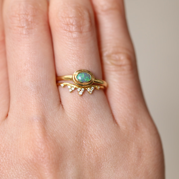 〈K18・プラチナ〉V line chandelier ダイヤモンドリング V字〈VR101〉 指輪・リング Alles Liebe〈アレスリーベ〉 通販 17048487｜Creema(クリーマ)