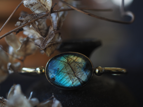 labradorite brass bangle (futsugyou) バングル・リストバンド Luciente 通販 17048582｜Creema(クリーマ)