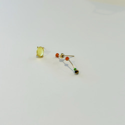 k14gf イエロープレナイト マァルイキモチ ピアス（スタッド・一粒） unpino 通販 17049255｜Creema(クリーマ)