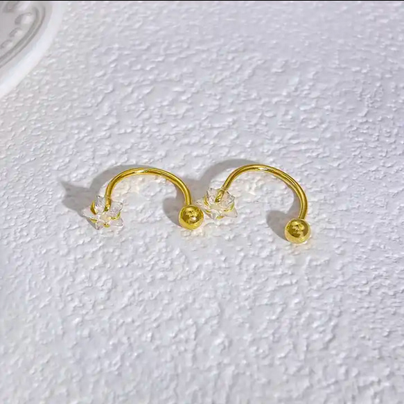 【MSP200】YG 満月と星をイメージしたピアス 316Lステンレス／アレルギー対応／つけっぱなし（両耳分） ピアス（スタッド・一粒） mini mini jewelry 通販 ...