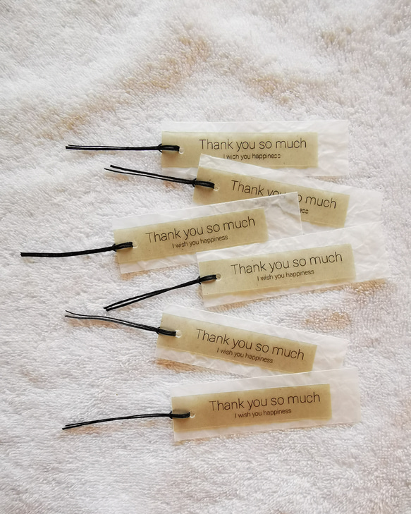 No.2169 シワ加工のサンキュータグ 15枚 タグ・台紙 Doux by tomovacance 通販｜Creema(クリーマ) 17058655