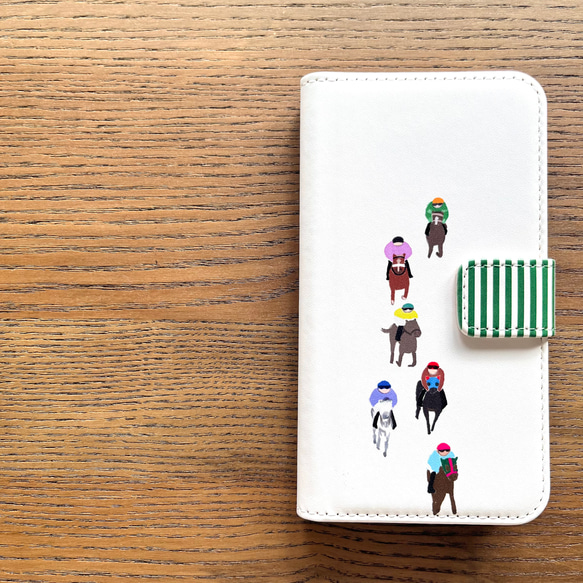 iPhone手帳型 馬 「During the race」iPhone8 7 6S SE3ケース 競馬 大人かわいい iPhoneケース・カバー ゴロゴロ chiitonnu 通販 ...