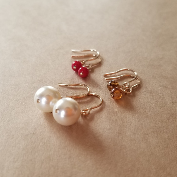 福袋 14Kgf 天然石ピアス3点セット ピアス（フック・チェーン） emu.えむ 通販 17060535｜Creema(クリーマ)