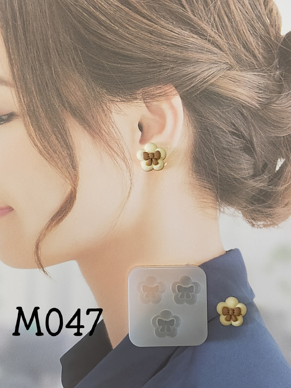 【M047】お花リボン シリコンモールド レジン・樹脂 Blue_star 通販 17070837｜Creema(クリーマ)