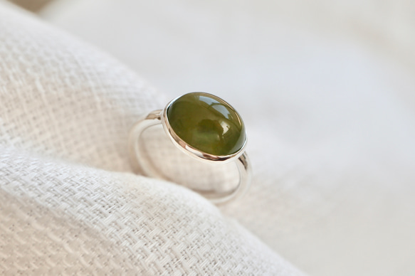 [お抹茶カラーのvesuvianite]ring 指輪・リング STUDIO TENTEN 通販 17078304｜Creema(クリーマ)