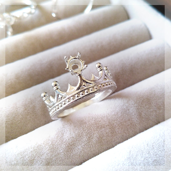 リング空枠S925 4mmラウンド プロトクラウン その他素材 れび 通販 17078395｜Creema(クリーマ)