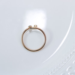 【14kgf】2mm石×2粒 ベゼル ツイスト フォークリング／選べる天然石・誕生石 アレルギー対応 つけっぱなしOK 指輪・リング Jewelry craft.sachi 通販 ...