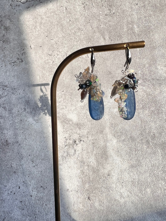 『nocturne』ノクターン14kgf天然石ピアス ピアス（フック・チェーン） AsymMetry_jewel 通販 17087869｜Creema(クリーマ)