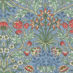 ハーフカットsize！Moda『BEST OF MORRIS SPRING ブルーグリーン』～52×50㎝でカット済み～ 生地 Blanc ...