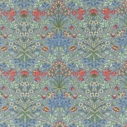 ハーフカットsize！Moda『BEST OF MORRIS SPRING ブルーグリーン』～52×50㎝でカット済み～ 生地 Blanc ...