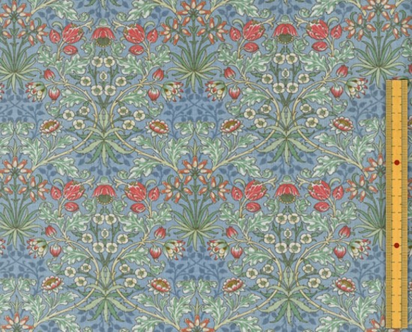 ハーフカットsize！Moda『BEST OF MORRIS SPRING ブルーグリーン』～52×50㎝でカット済み～ 生地 Blanc ...