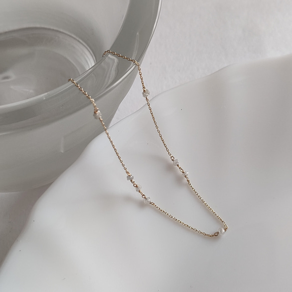 ホワイトダイヤモンド原石 K10ブレスレット ブレスレット SenSaiBi 通販｜Creema(クリーマ)