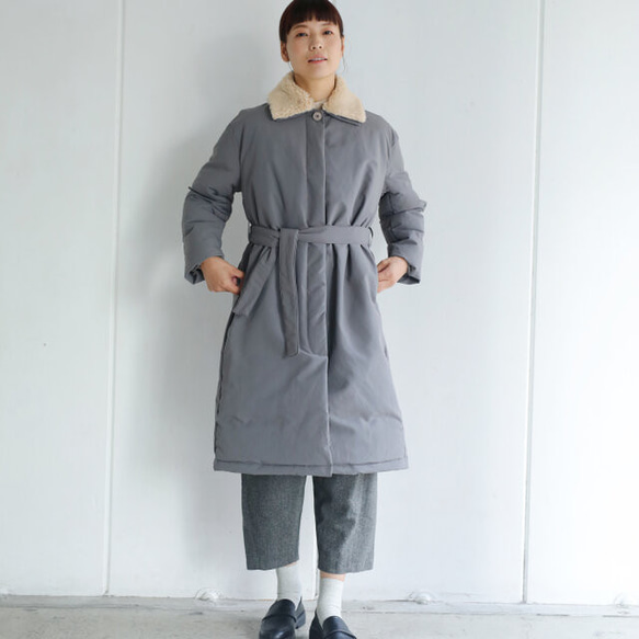 ★撮影用サンプルセール 1点のみ★冬のお出掛けも楽しくなるダウンコートダウン90％ロングコート グレー 221104-2 コート fall-in&co(talent) 通販｜Creema ...