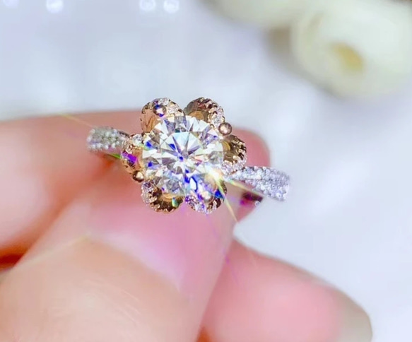 期間限定価格 モアッサナイト 1ct リング 指輪・リング AOm Jewelry 通販 17096249｜Creema(クリーマ)