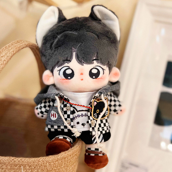 15/20cm着せ替えぬいぐるみ服 犬猫セット 着せ替え人形 ぬいぐるみ ぬい服 チェック柄付き 5点 かわいい ぬいぐるみ ニッキー 通販 ...