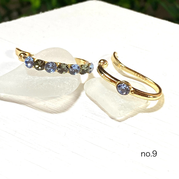 no.9 イヤーカフ14kgf ライトサファイヤ&ブラックダイヤ 送料無料 イヤーカフ はれのちHARE☆ 通販 17110733｜Creema(クリーマ)