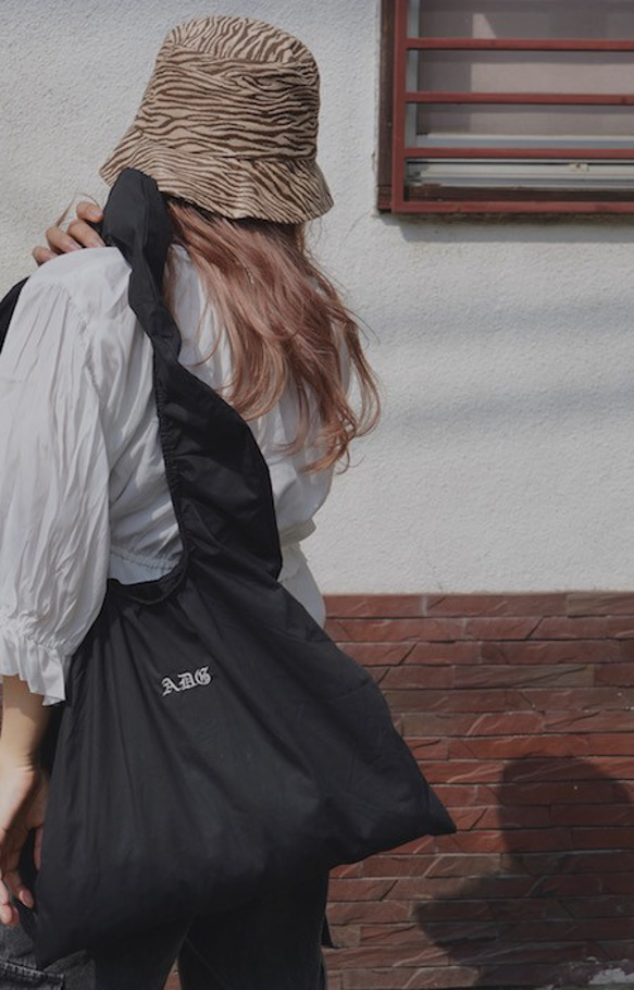 "ADG" Frill Gather Tote-Bag（black） トートバッグ ブラック 黒 カジュアル トートバッグ A.D.G®︎ ...