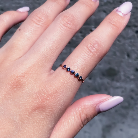 14kgf 5粒選べる天然石・誕生石リング／ベビーリング アレルギー対応 付けっぱなしOK ピンキーリング 指輪・リング Jewelry craft.sachi 通販 17124554 ...