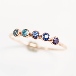 14kgf 5粒選べる天然石・誕生石リング／ベビーリング アレルギー対応 付けっぱなしOK ピンキーリング 指輪・リング Jewelry craft.sachi 通販 17124554 ...