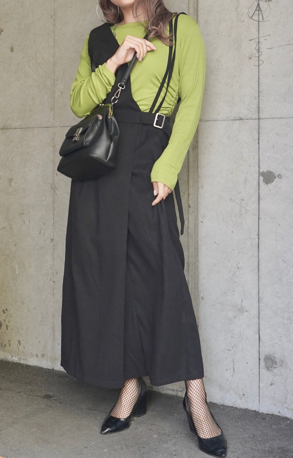 2way 2type Strap Jumper Long Skirt (black) ロングスカート ブラック 黒 ロングスカート（マキシ丈） A.D.G®︎ 通販 17127991 ...