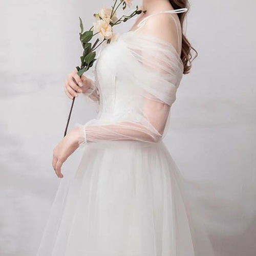 ウェディングドレス オフショルダー 長袖 結婚式 披露宴 二次会 ウェディングドレス オフショルダー 長袖 結婚式 披露宴 二次会