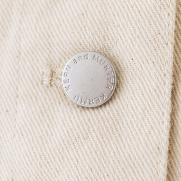 ノーカラーデニムジャケット ジャケット kermu 通販 17134385｜Creema(クリーマ)