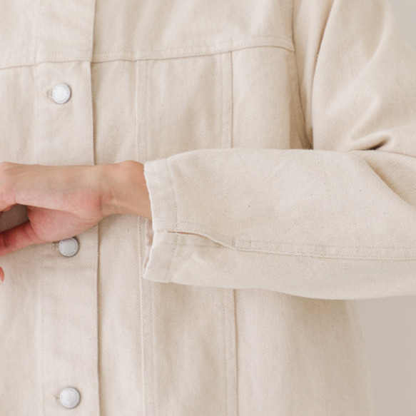 ノーカラーデニムジャケット ジャケット kermu 通販 17134385｜Creema(クリーマ)