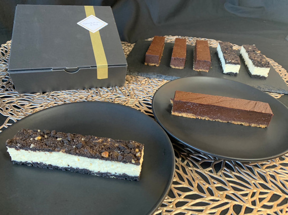 スティックチーズケーキMIXギフトBOX【キャラメルショコラ＆クッキークリーム】（5本入）ホワイトデーやプレゼント♪ 焼き菓子 tassy ...