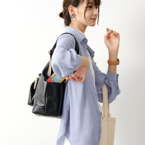3WAY A4・PC対応 国産本革 大人のためのがま口バッグ レザー 3WAY A4・PC対応 国産本革 大人のためのがま口バッグ レザー