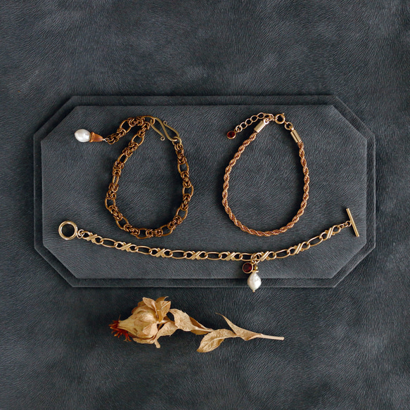 ビザンチンチェーンとバロックパールのブレスレット ブレスレット leap 通販 17191632｜Creema(クリーマ)