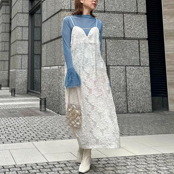 【Creema限定 福袋2024】パール付きフリル袖 ワンピ セレモニー2枚セット 24026 24020 set-K セットアップ ihuu 通販 17204889｜Creema(クリーマ)