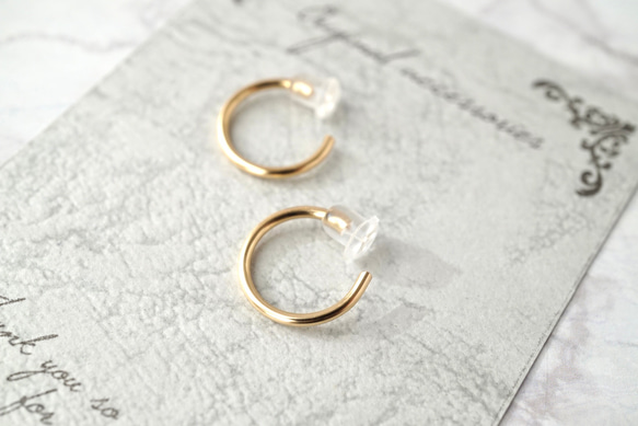 太めタイプ ピアスに見えるイヤリング！極小 ノーマル ミニ フープイヤリング メンズ（14kgf 12mm) 秋 メンズ イヤリング・ノンホールピアス Saya ︎ 通販 17208092 ...