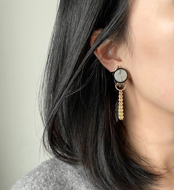 【Rin】2wayが選べる♪およばれピアス/イヤリング イヤリング・ノンホールピアス Le scale 通販 17210512｜Creema(クリーマ)