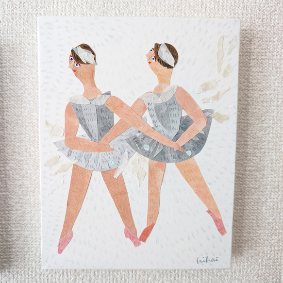 白鳥の湖より 4羽の白鳥 イラスト erikaintheisland_art 通販 17211105｜Creema(クリーマ)