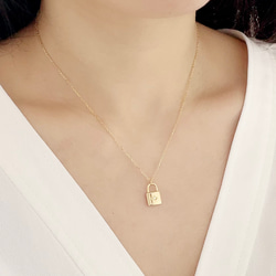 ロックネックレスwithダイヤ (SV925,18KGP) 南京錠 ペアネックレス ネックレス・ペンダント CREAR(クレア) 通販 17219835｜Creema(クリーマ)