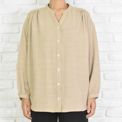 コットン素材のスキッパーシャツ ベージュ シャツ bluewaters 通販 17227891｜Creema(クリーマ)