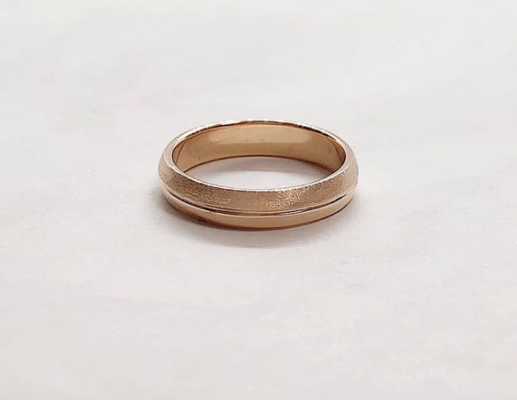 ハーフリング(ゴールド) SV925+18KGP K10 K18 文字入れ 指輪・リング CREAR(クレア) 通販 17235192｜Creema(クリーマ)