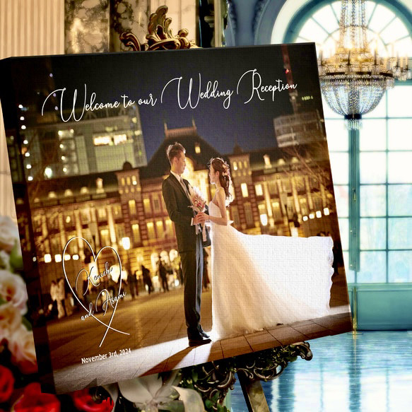 ウェルカムボード⭐️キャンバスプリント ｜側面印刷OK 写真補正無料 ウェルカムスペース WLB-003 ウェルカムボード アンビエンテ 通販 17248641｜Creema(クリーマ)