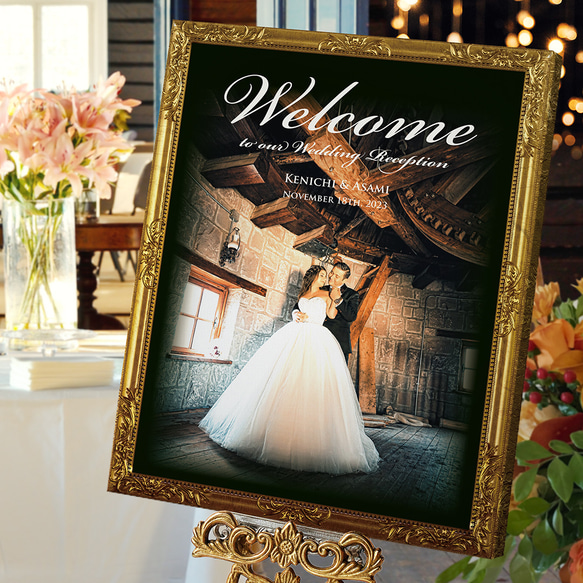 ウェルカムボード⭐️キャンバスプリント ｜側面印刷OK 写真補正無料 ウェルカムスペース WLB-019 ウェルカムボード アンビエンテ 通販 17249559｜Creema(クリーマ)