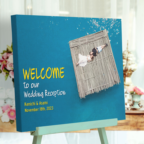 ウェルカムボード⭐️キャンバスプリント ｜側面印刷OK 写真補正無料 ウェルカムスペース WLB-022 ウェルカムボード アンビエンテ 通販 17249582｜Creema(クリーマ)