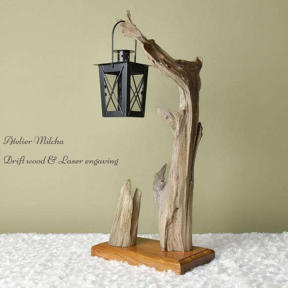 流木アロマキャンドルホルダー アンティーク キャンドル・キャンドルホルダー atelier milcha 通販 17250373｜Creema(クリーマ)