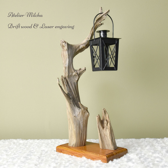 流木アロマキャンドルホルダー アンティーク キャンドル・キャンドルホルダー atelier milcha 通販 17250373｜Creema(クリーマ)