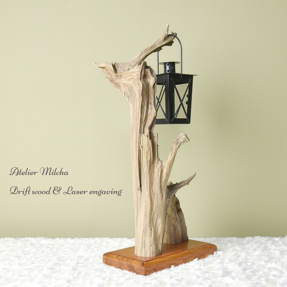 流木アロマキャンドルホルダー アンティーク キャンドル・キャンドルホルダー atelier milcha 通販 17250373｜Creema(クリーマ)